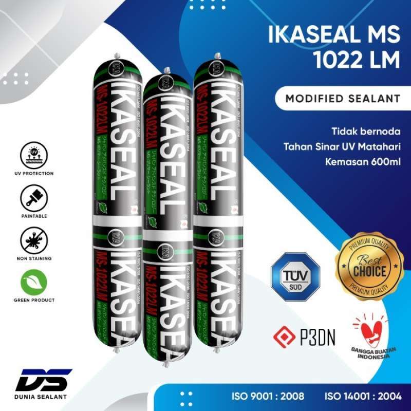 Jual Silicone Sealant Lem Kaca Sealent ACP IKASEAL MS-1022LM GRC Aluminium - Abu-abu di Seller ...