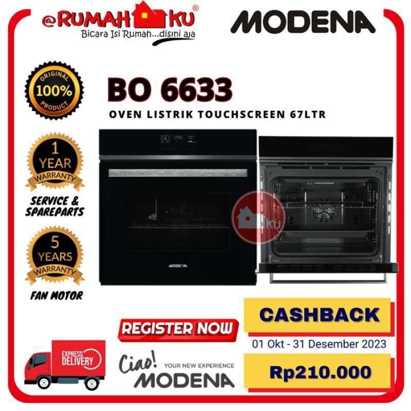 Promo Oven Modena Bo 6633 Built-In Electric Oven - 60Cm Oven Listrik ...