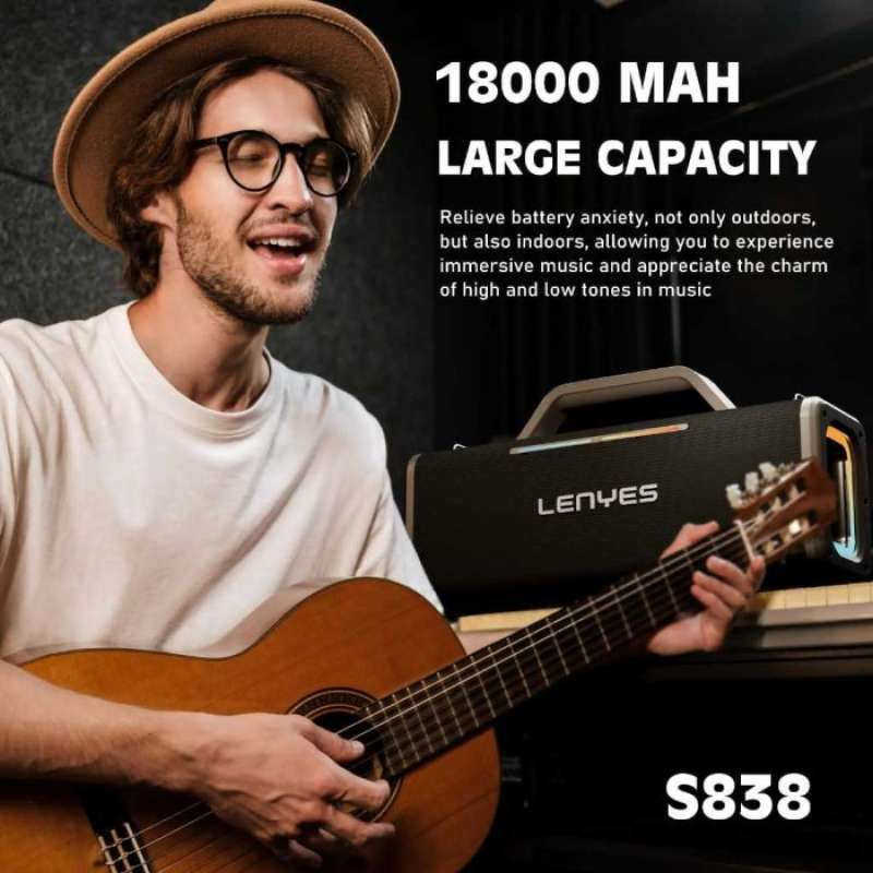 Promo Lenyes S838 Speaker Bluetooth Karaoke With Mic Wireless Heavy ...