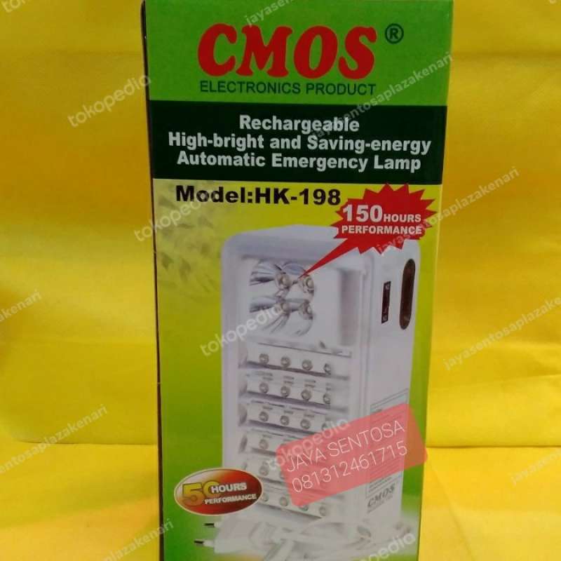 Promo LAMPU EMERGENCY CMOS HK 198 LED KOTAK LAMPU DARURAT LED CMOS HK198 Diskon 9% di Seller ...