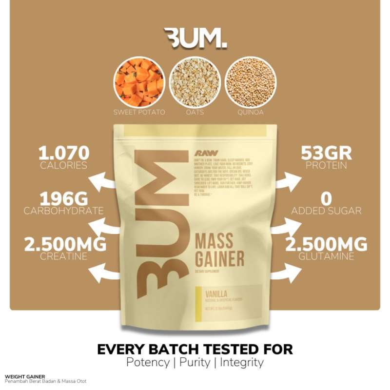 Jual Cbum Raw Nutrition Mass Gainer 12 Lbs Vanilla 2 Sachet Pwo Di Seller Twocare Official