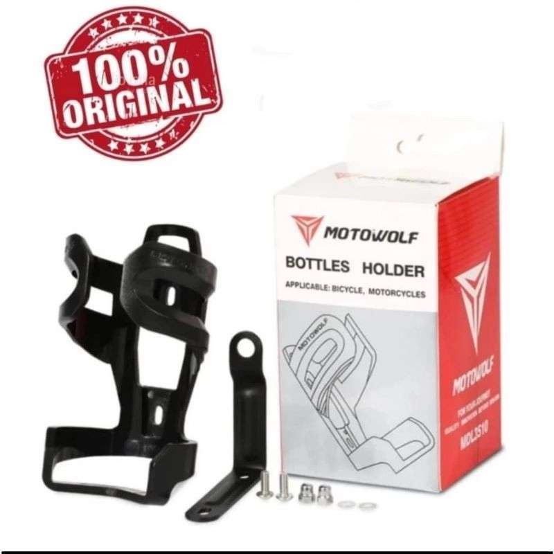 Jual holder botol motowolf dudukan breket botol di stang dan spion ...