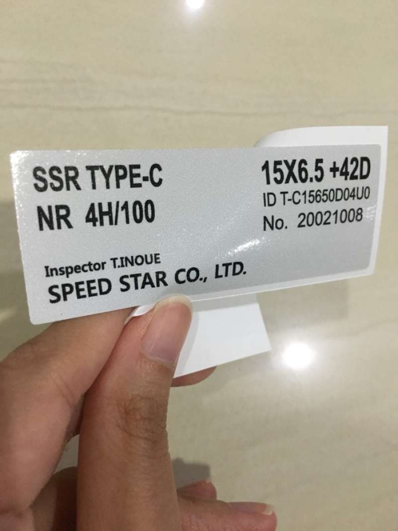 Promo Sticker Jdm Spec Ssr Set ( Isi 4 Pcs ) Diskon 9% Di Seller Nataka ...