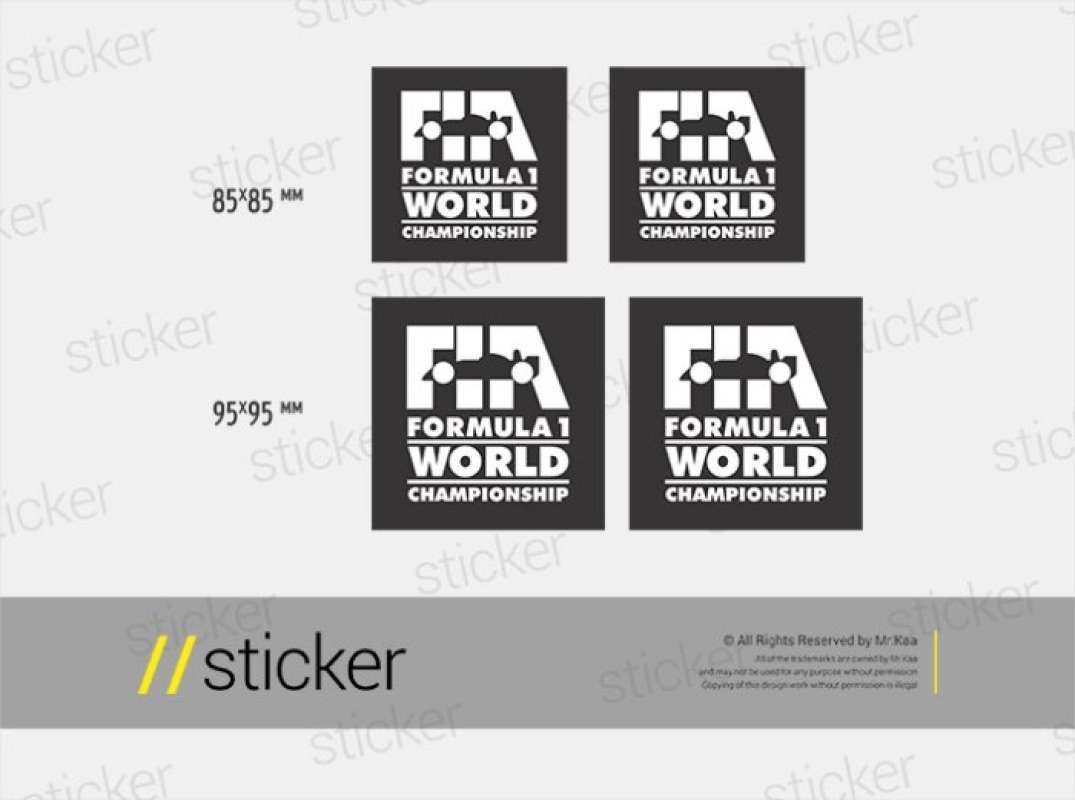 Promo Formula 1 World Championship - Cutting Sticker Stiker Oracal ...