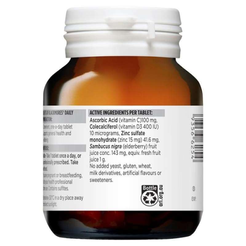 Promo Blackmores Daily Immune Action Vitamin C, D & Zinc 60 Tablets ...