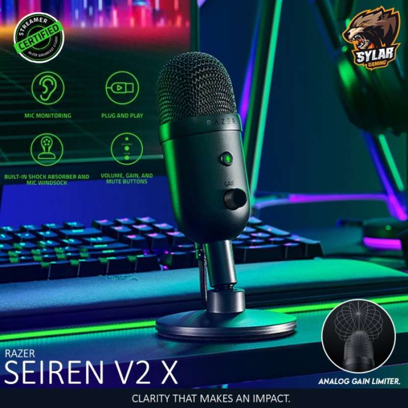 Promo Razer Seiren V2 X USB Professional Gaming Streamer Microphone ...