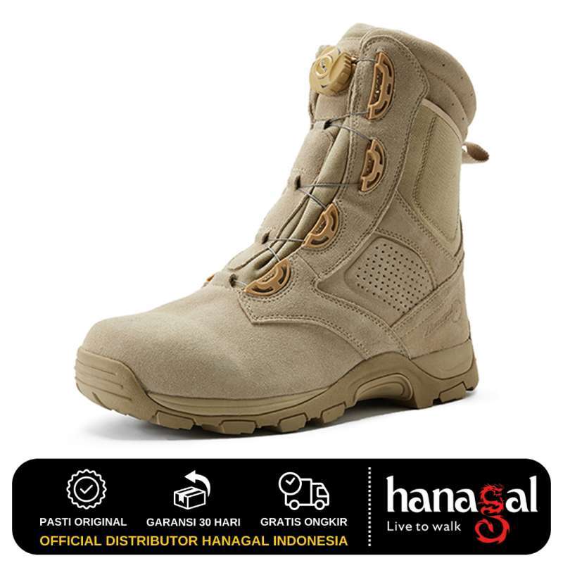 Jual HANAGAL - Sepatu Tactical Phantom L Sand BOA – 8 Inch - 42 di ...