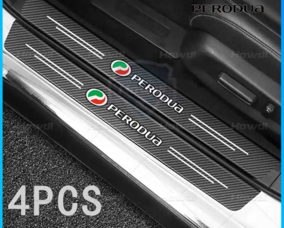 Promo Import! 4pcs/set Stiker Ambang Pintu Mobil Sill Plate Karbon ...
