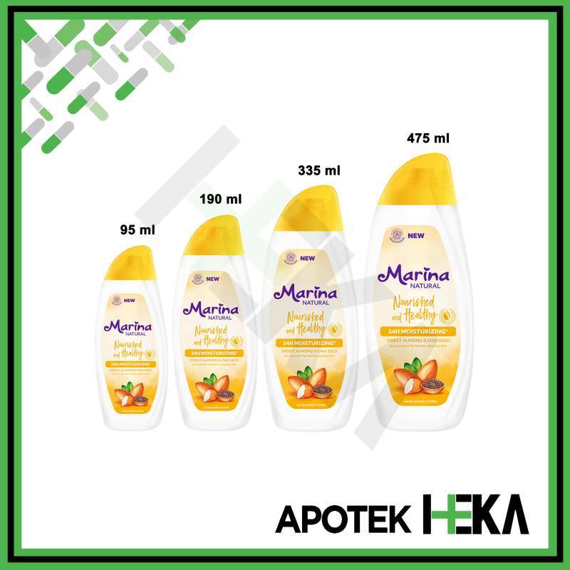 Jual Marina Handbody Lotion Natural Nourish & Healthy - Sw Almond Chia ...