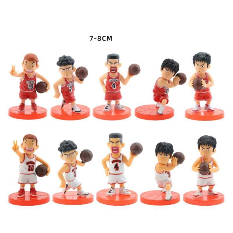 Promo Slamdunk Hanamichi Sakuragi Kaede Rukawa Figure Set Isi 5pcs/set ...