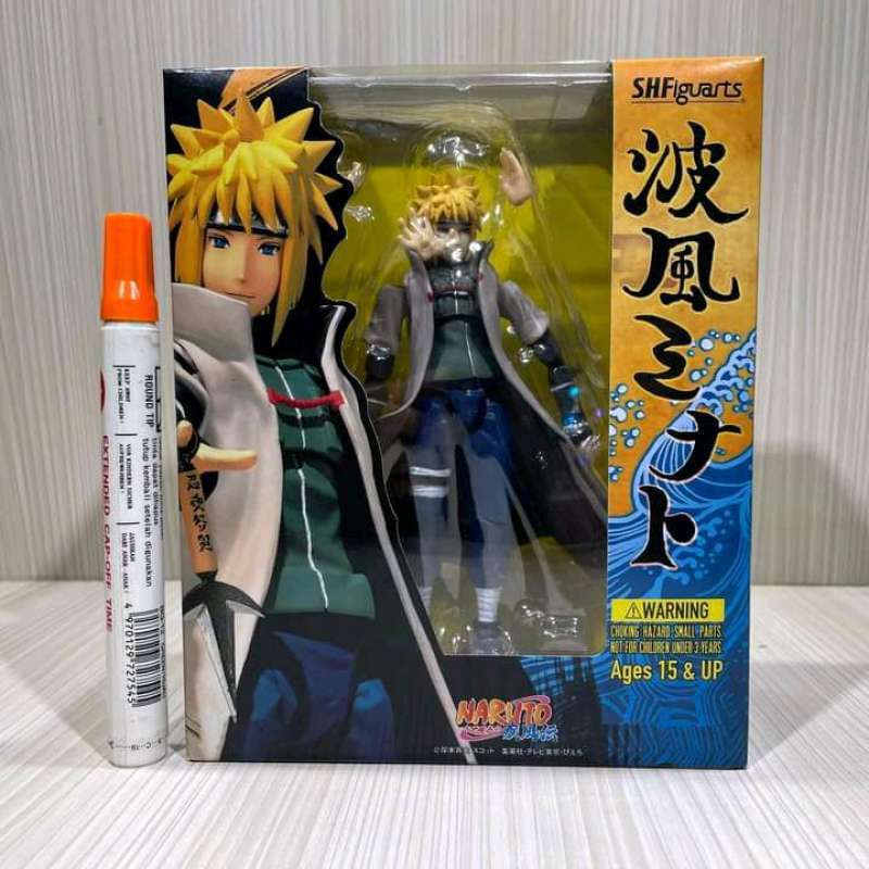 Jual mainan figure shf namikaxe minato naruto series shfiguarts recast ...