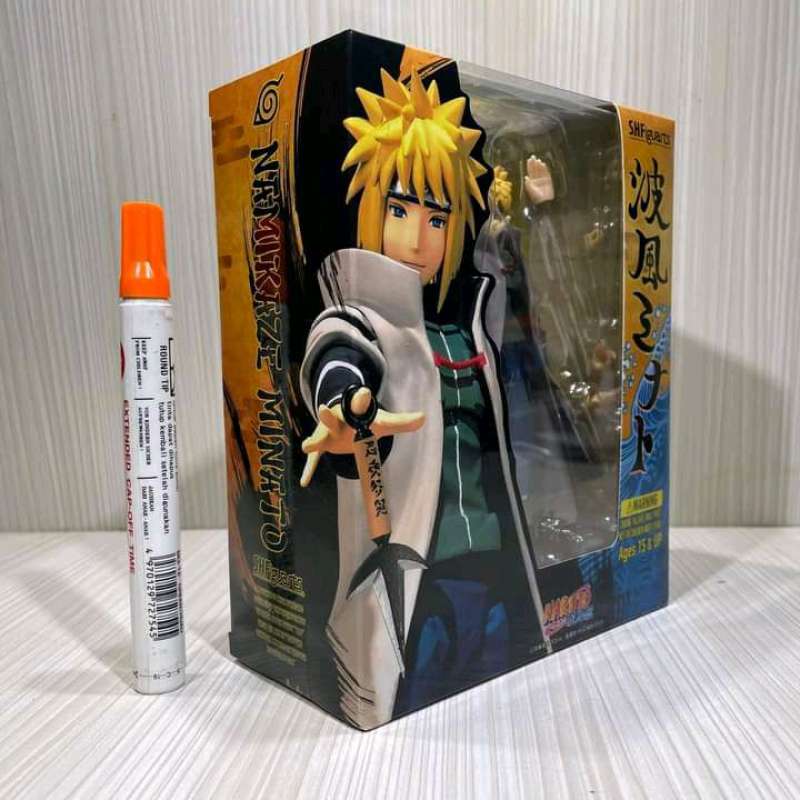 Jual mainan figure shf namikaxe minato naruto series shfiguarts recast ...