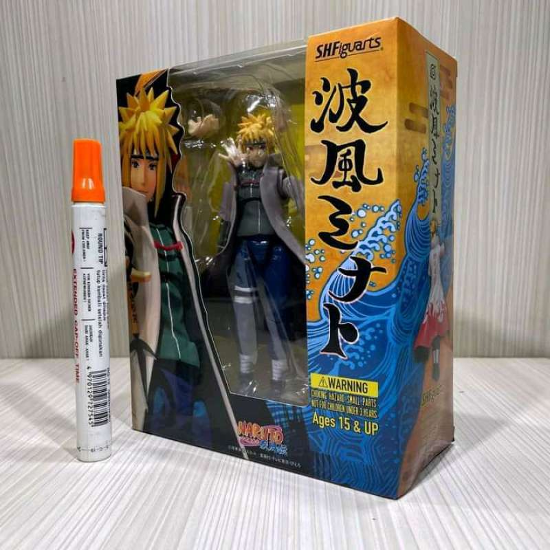 Jual mainan figure shf namikaxe minato naruto series shfiguarts recast ...