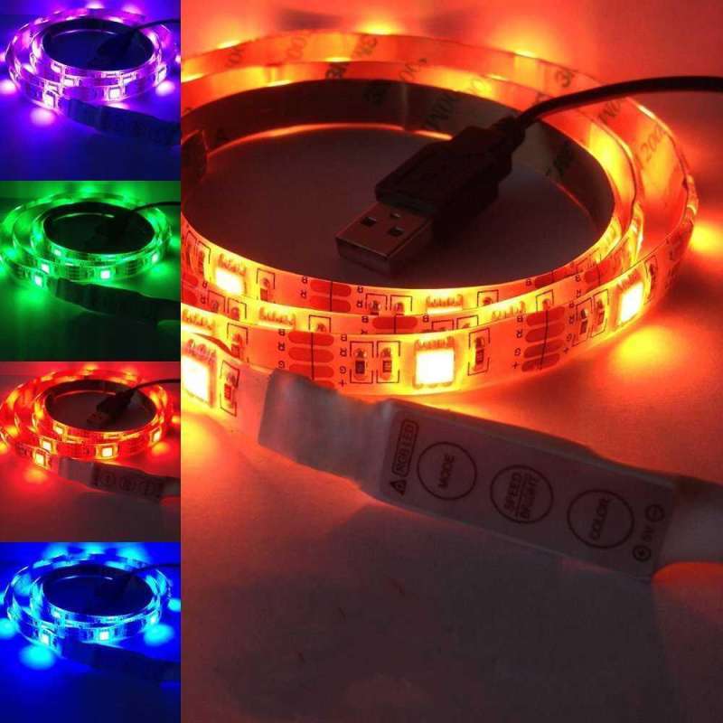 Promo Bathebright Lampu LED Strip RGB SMD 5050 100 cm with Controller ...