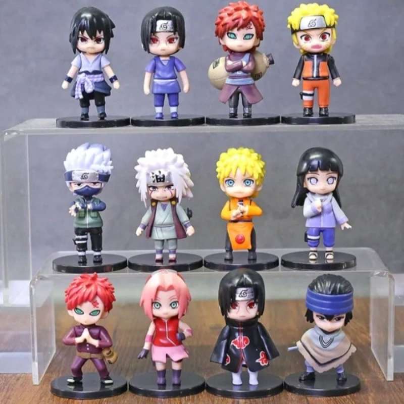 Promo Action Figure Anime Cartoon Naruto Chibi Set 12pcs Diskon 9% Di ...