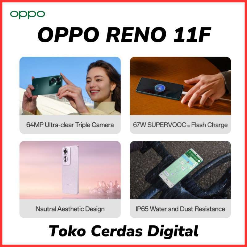 Jual OPPO Reno 11 F 5G 8/256GB Garansi Resmi 12 Bulan - Purple di ...