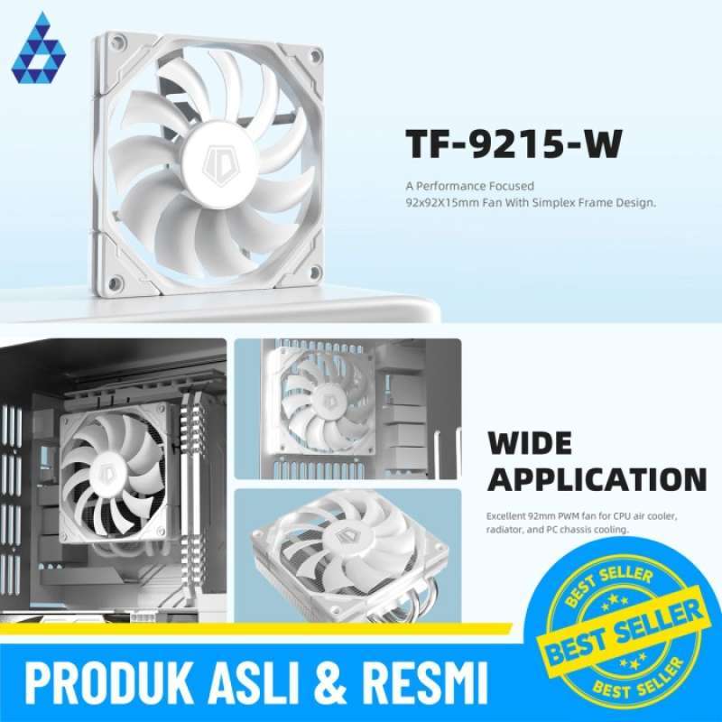 Jual ID-COOLING TF-9215-W WHITE 92mm x 15mm SLIM PWM Fan di Seller ...