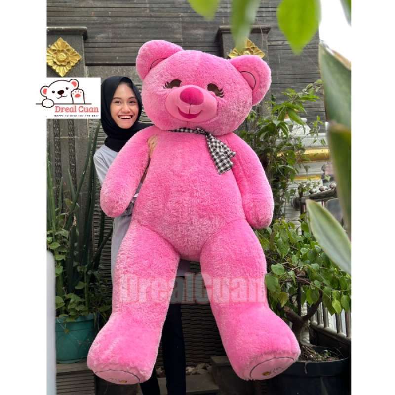 Promo Boneka Teddy Bear Beruang Besar Jumbo Super big 150cmfluffy syal ...