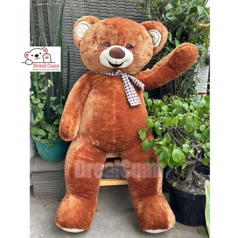 Promo Boneka Teddy Bear Beruang Besar Jumbo Super big 150cmfluffy syal ...