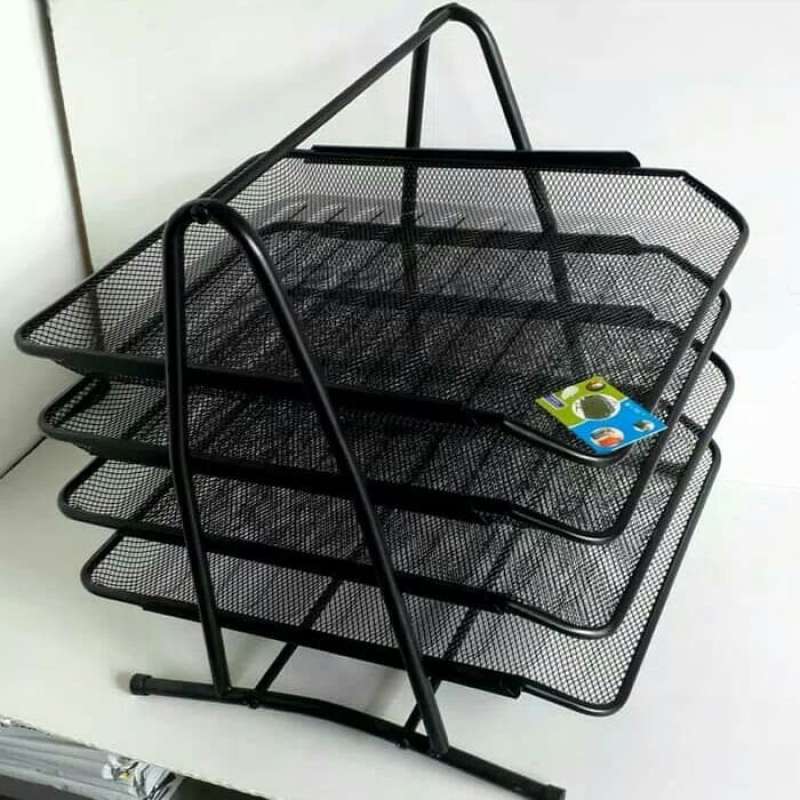 Jual Rak File Dokumen Buku 4 Susun Besi Tray Surat Arsip Organizer di ...
