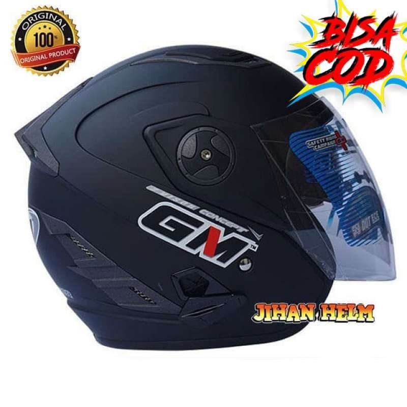 Promo HELM / HELM GM / HELM GM INTERCEPTOR BLACK DOFF TERBARU Diskon 23 ...