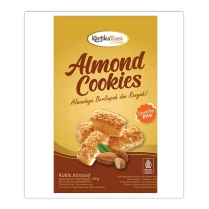 Jual Kartika Toast Almond Cookies 51 gr Kue Biskuit Cemilan di Seller ...