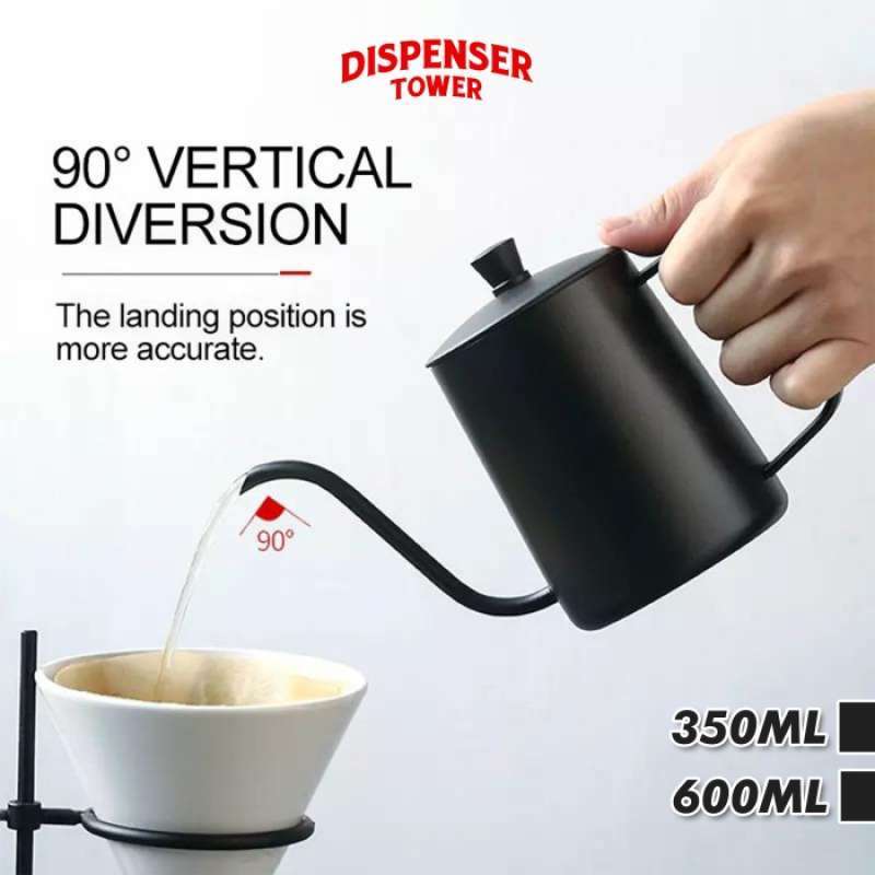 Jual teko kopi leher angsa stainless teflon hitam / teko gooseneck ... Jual teko kopi leher angsa stainless teflon hitam / teko gooseneck ...