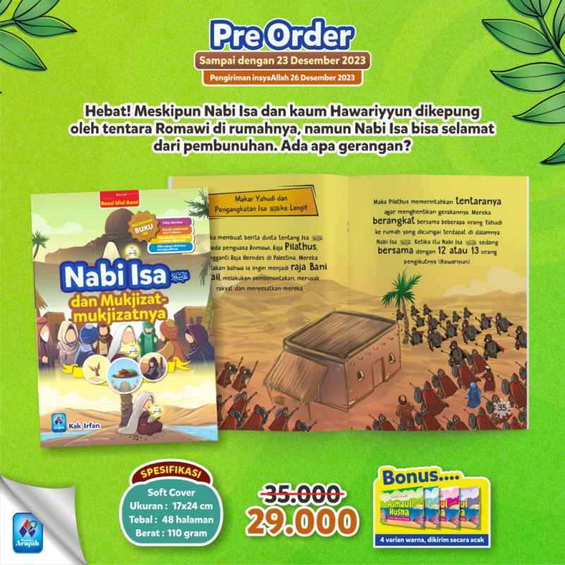 Promo Nabi Isa Dan Mukjizat-mukjizatnya Buku Anak Serial Ulul Azmi Kisah Para Nabi Full Color ...
