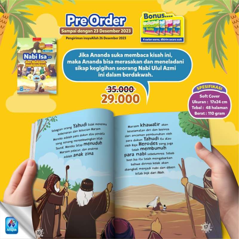 Promo Nabi Isa Dan Mukjizat-mukjizatnya Buku Anak Serial Ulul Azmi Kisah Para Nabi Full Color ...