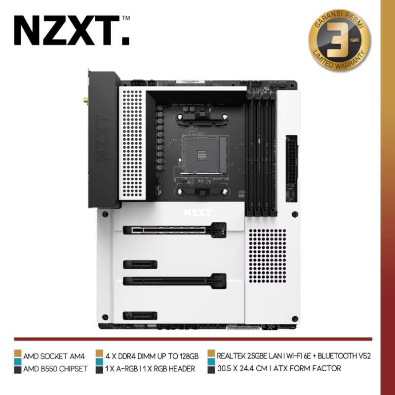 Jual NZXT N7 B550 | Motherboard AMD B550 Ryzen AM4 ATX di Seller Nano ...