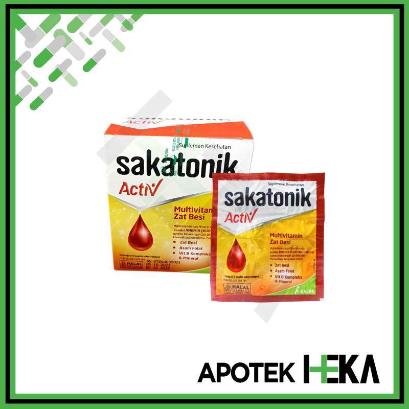 Jual Sakatonik Activ Kaplet Box Isi 10x6 Tablet - Zat Besi Untuk Anemia ...
