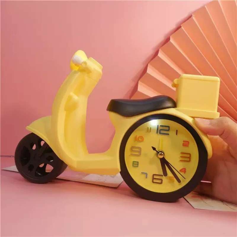 Jual Jam Beker Weker Alarm Motor Vespa Keren Meja Kantor ada Lampu ...