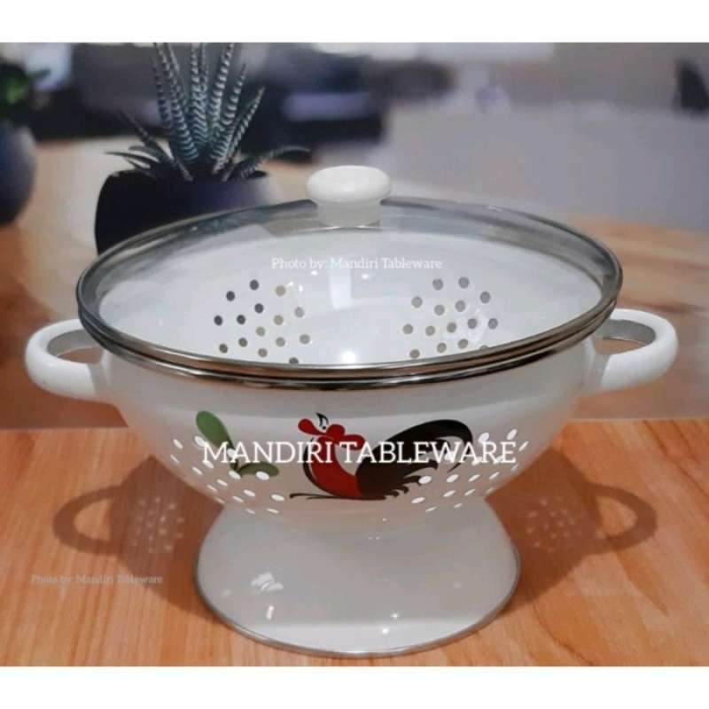 Promo Tempat Nasi / Wakul Jadul / Tutup Kaca / Enamel / Gagang ...