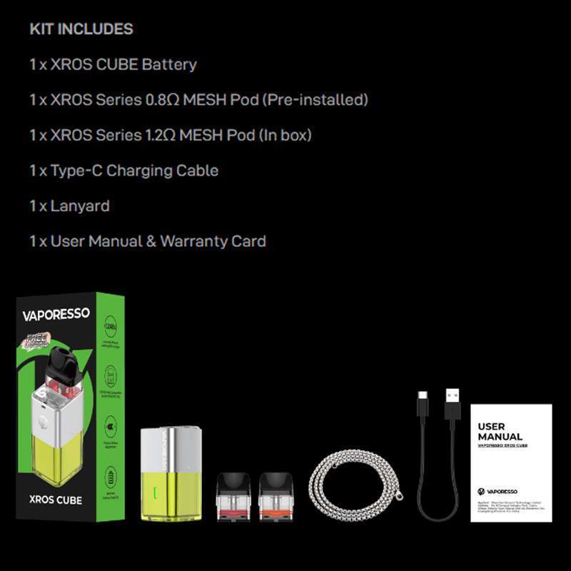 Jual VAPORESSO XROS CUBE Pod Kit 900mAh Vape Pod 100% Original - Silver ...