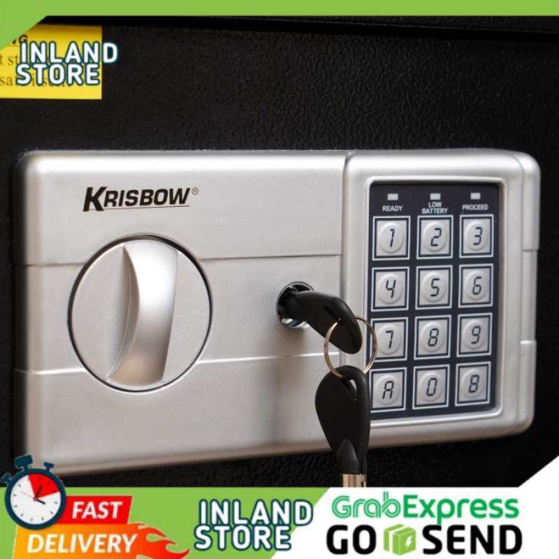 Promo Brankas Krisbow Steel Safe Tempat Penyimpanan Kombinasi Kunci ...