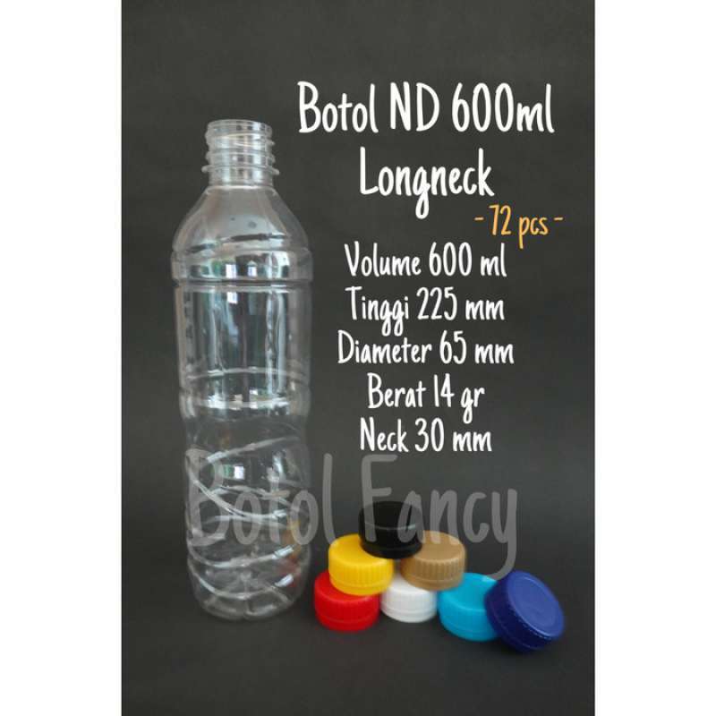 Promo Botol 600ml / Botol Plastik 600ml / Botol Air / Botol Amdk [72 ...