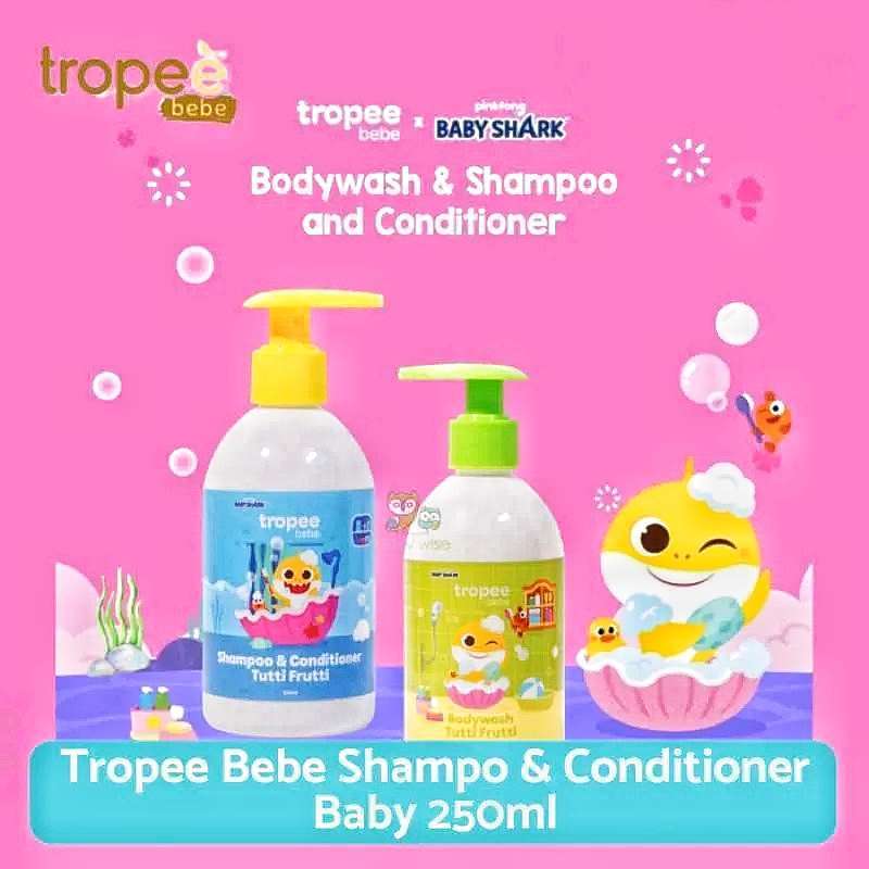 Jual Tropee Bebe x Pinkfong Baby Shark Bodywash, Shampoo & Conditioner ...