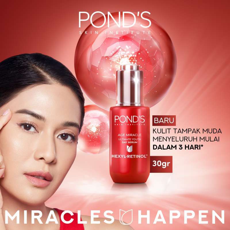 Jual Pond's Age Miracle Hexyl Retinol: Niacinamide + Hexylresorcinol + Retinol-c. Day Serum 30 ...