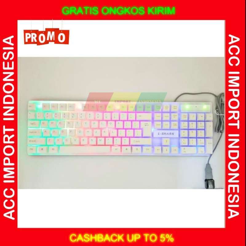 Promo KEYBOARD GAMING RAINBOW WITH LED KEYBOARD GAMING BACKLIGHT PC ...