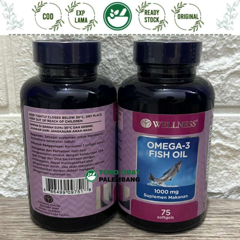 Promo Wellness Omega 3 Fish Oil 75 Softgel Epa Dha Minyak Ikan Wellness ...