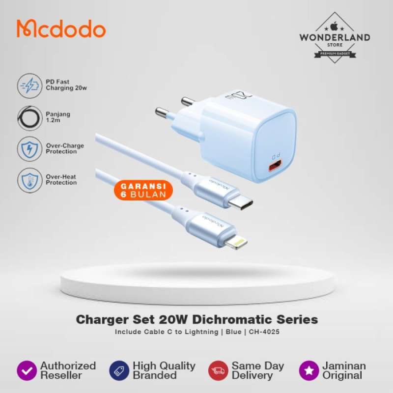 Jual Mcdodo Adaptor Charger Set 20w Usb-c To Lightning Fast Charging Pd ...