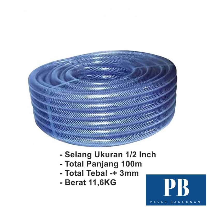 Promo Selang Air Benang / Selang Cuci Roll 1/2 Inch Tebal Panjang 100 Meter - Selera_kita Store ...