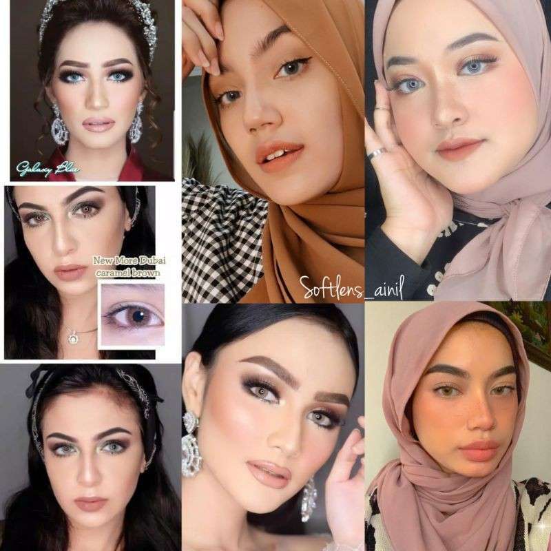 Jual Softlens New More Dubai Normal / Mines Minus Varian Warna Coloured ...