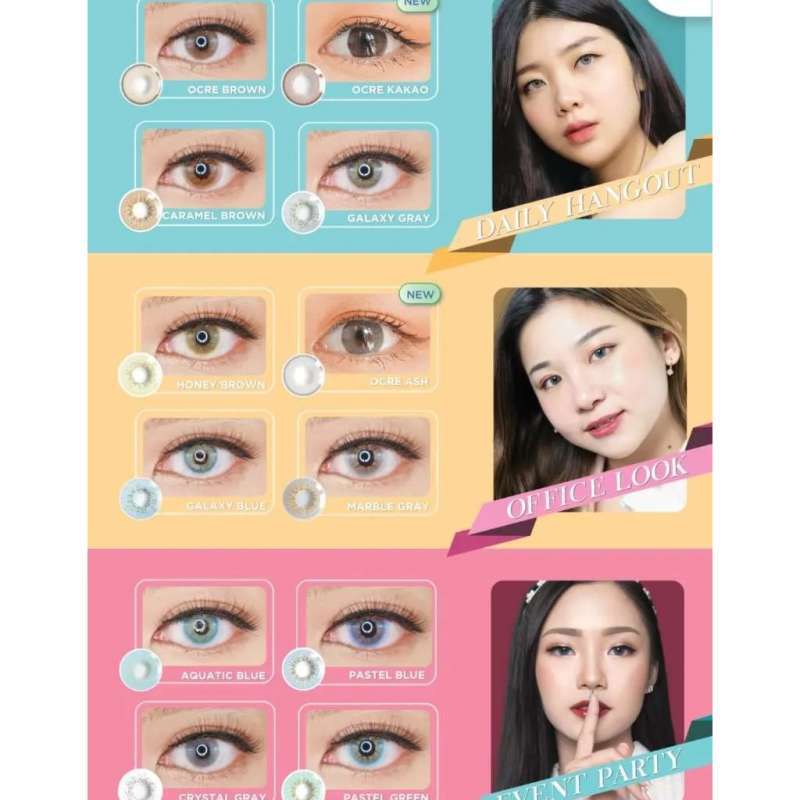 Jual Softlens New More Dubai Normal / Mines Minus Varian Warna Coloured ...
