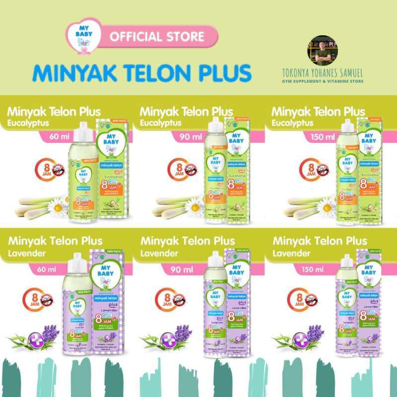 Jual My Baby Minyak Telon Plus Eucalyptus Dan Lavender / 60ml / 90ml ...