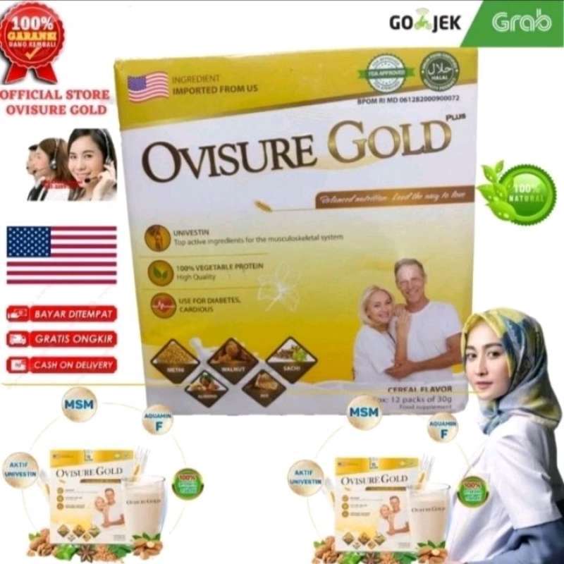 Jual Susu Ovisure Gold Original 100% 1 Box Isi 12 Sachet Susu Kesehatan ...