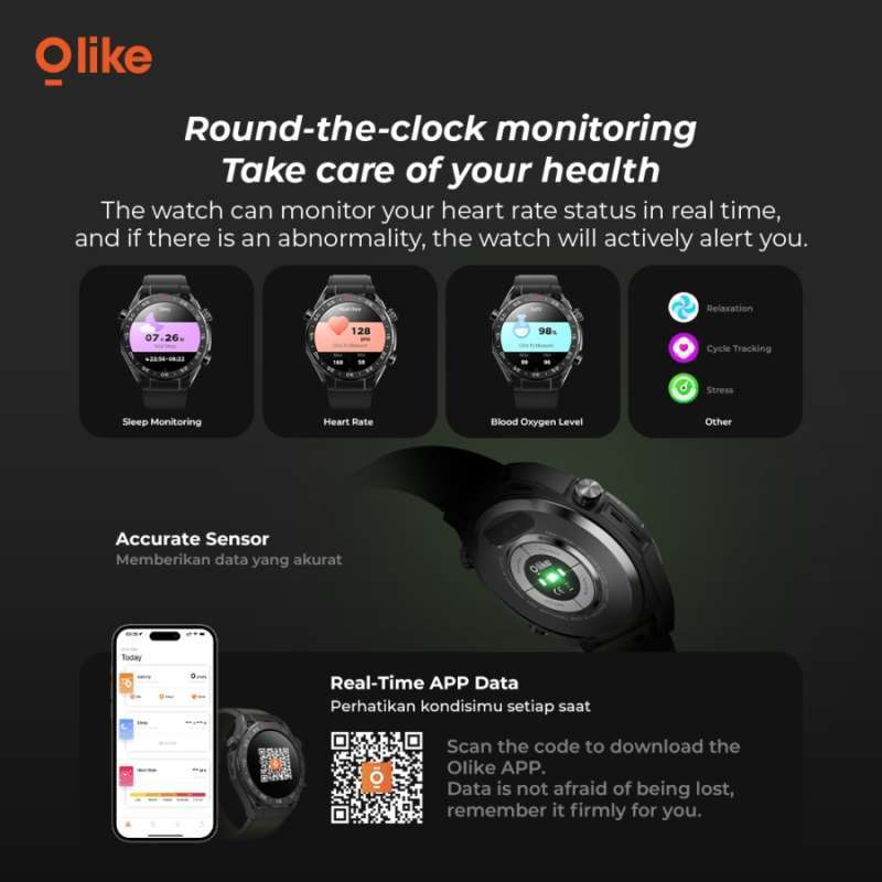 Promo Smartwatch Olike Atlas Fm01 Bluetooth Ip68 Waterproof Diskon 6% ...