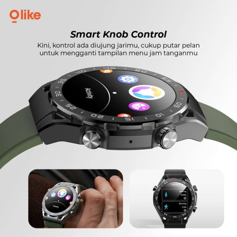 Promo Smartwatch Olike Atlas Fm01 Bluetooth Ip68 Waterproof Diskon 6% Di Seller Els Computer ...