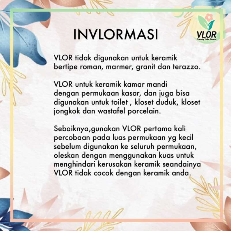 Promo Vlor Pembersih Kamar Mandi, Toilet & Kaca Ampuh (1l+kuas ...