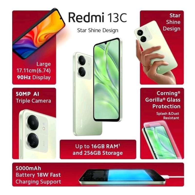 Jual Xiaomi Redmi 13c 8/256 Gb Garansi Resmi Xiaomi Redmi 13c 6/128 Nfc ...